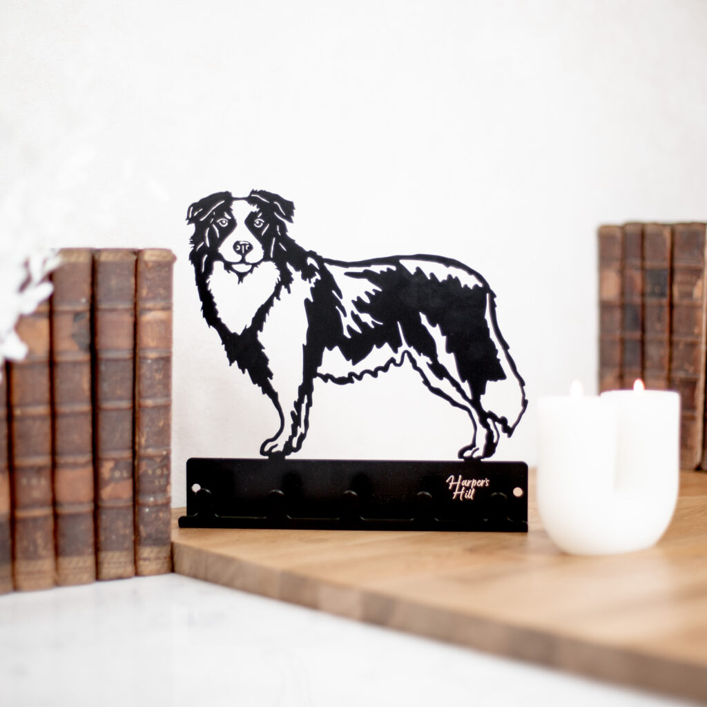 Border Collie Five Hook Rack - Harper's Hill